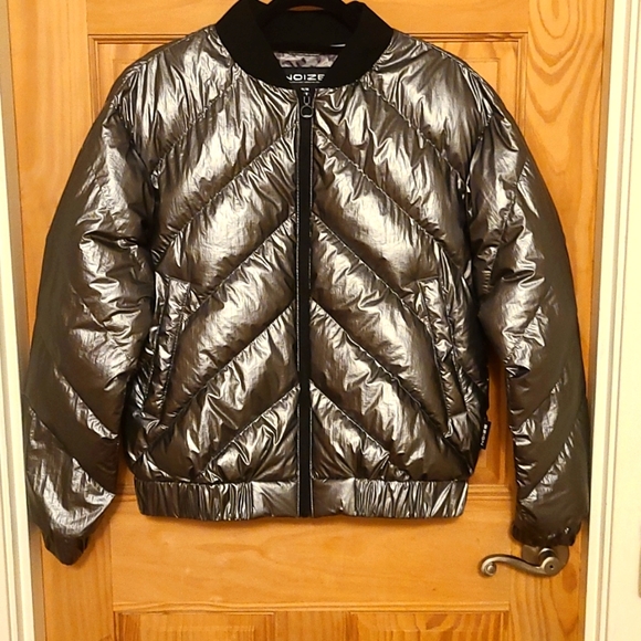 Noize | Jackets & Coats | Noize Amberm Metallic Bomber Jacket | Poshmark